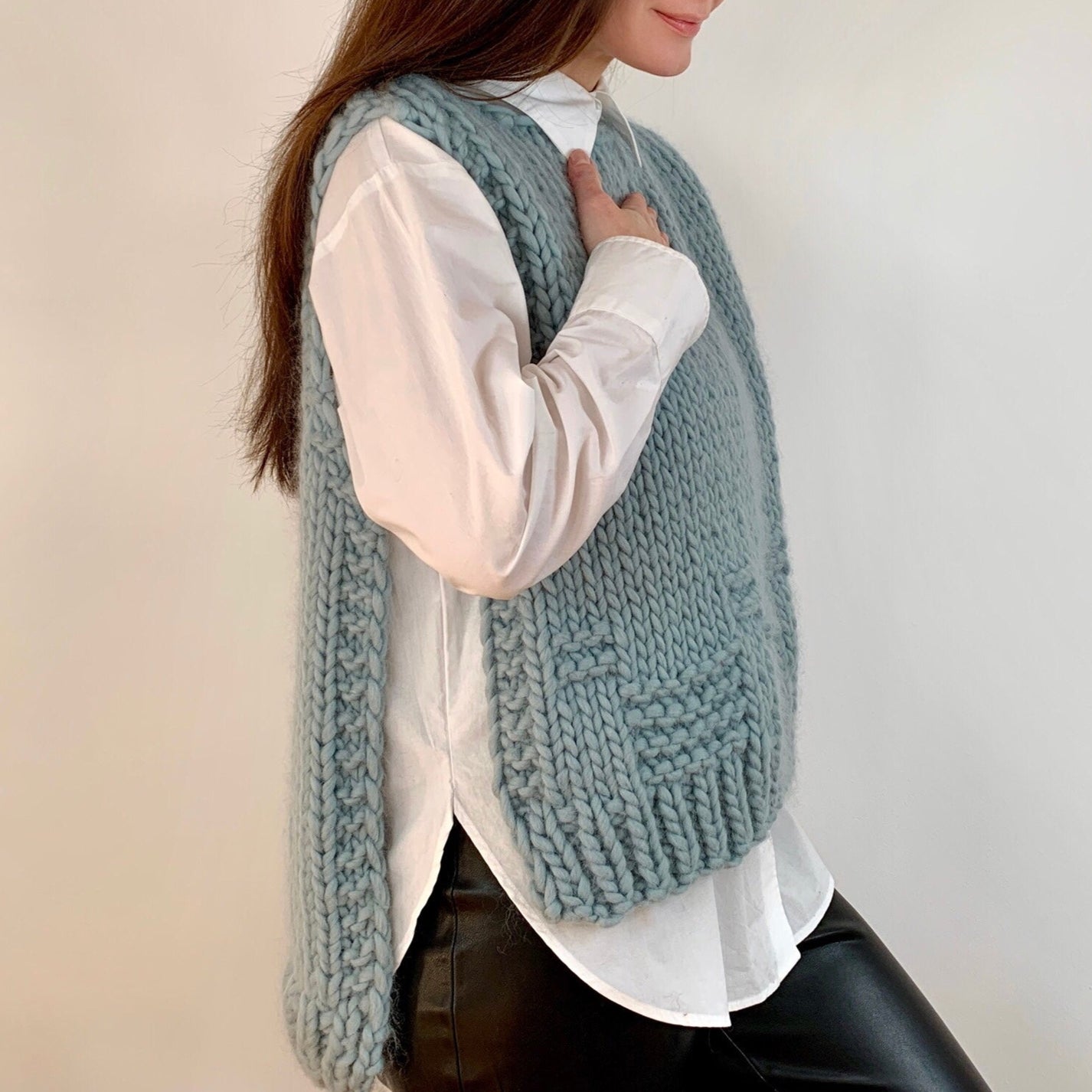 Elysian vest knitting pattern – Julia Piro Knits